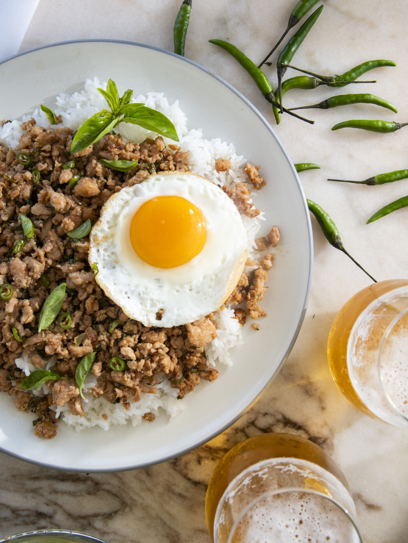 Spicy Thai Basil Chicken - Cindy Lam Cuisine