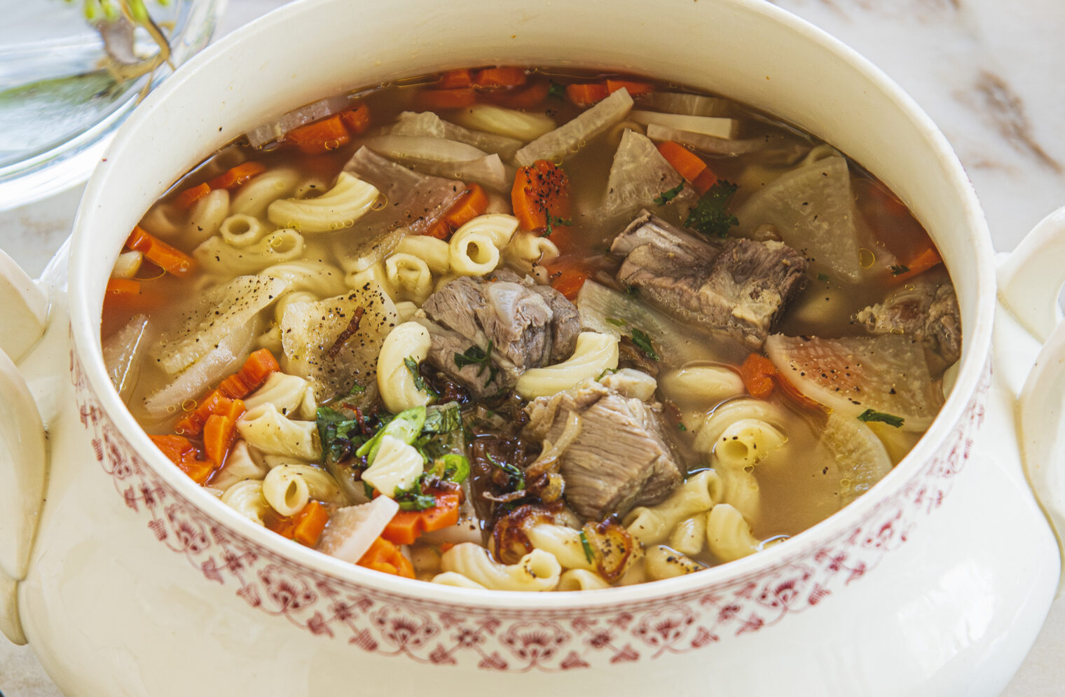 Vietnamese Macaroni Soup with Pork Spare Ribs | Sup Nui Suon Heo ...