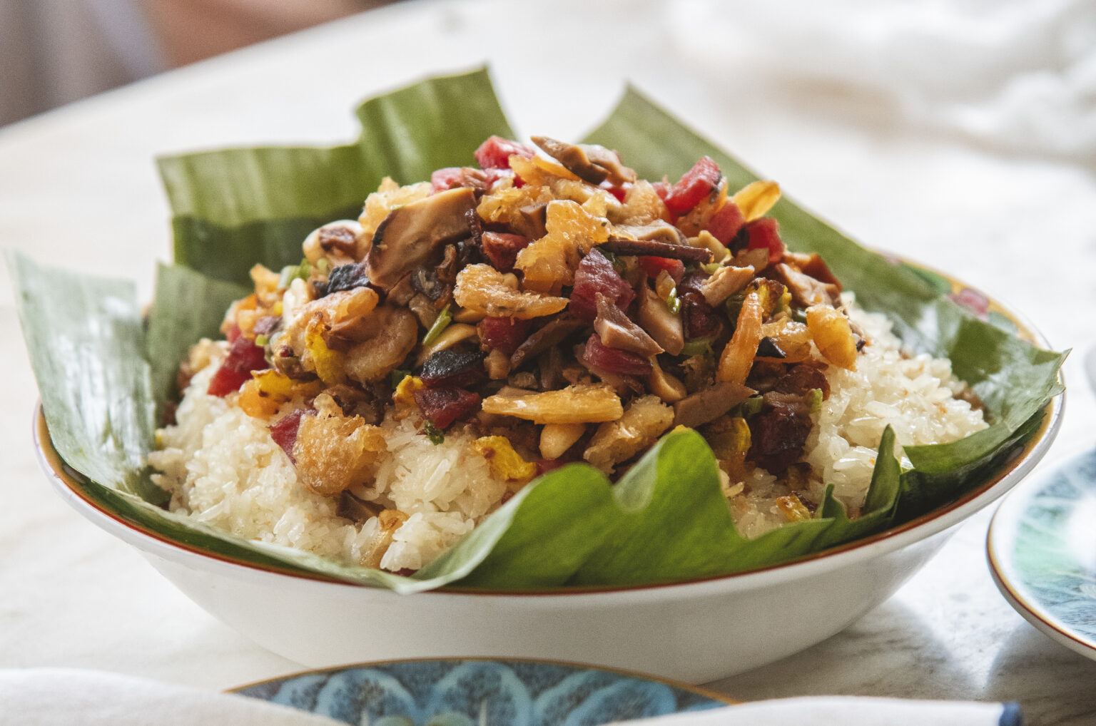 Vietnamese Savory Sticky Rice | Xoi Man - Cindy Lam Cuisine