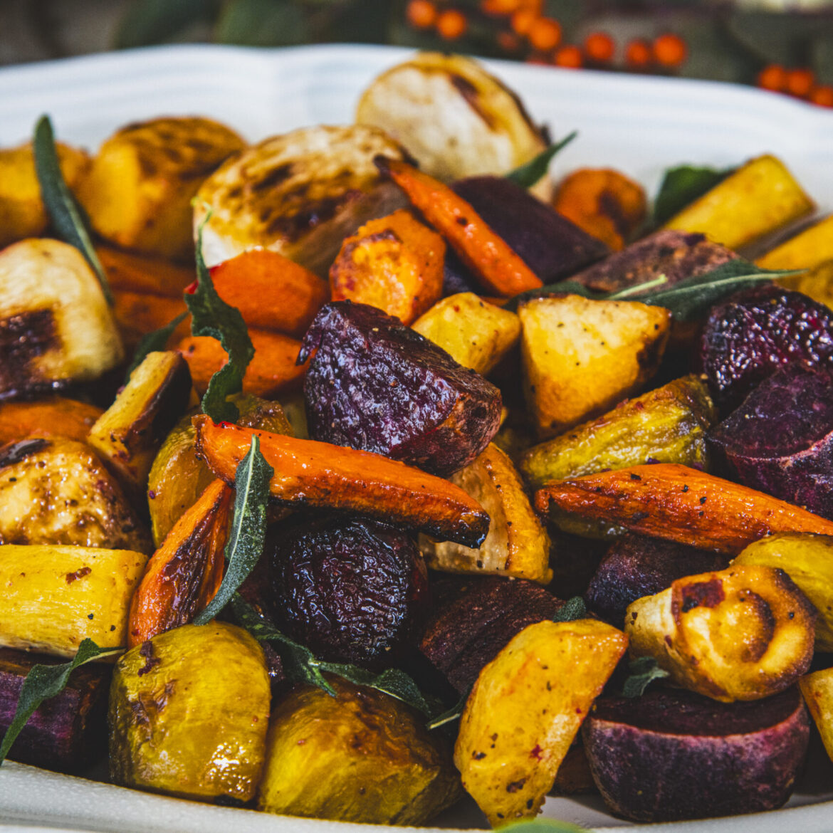 Roasted Root Vegetables with Maple Syrup - Cindy Lam Cuisine