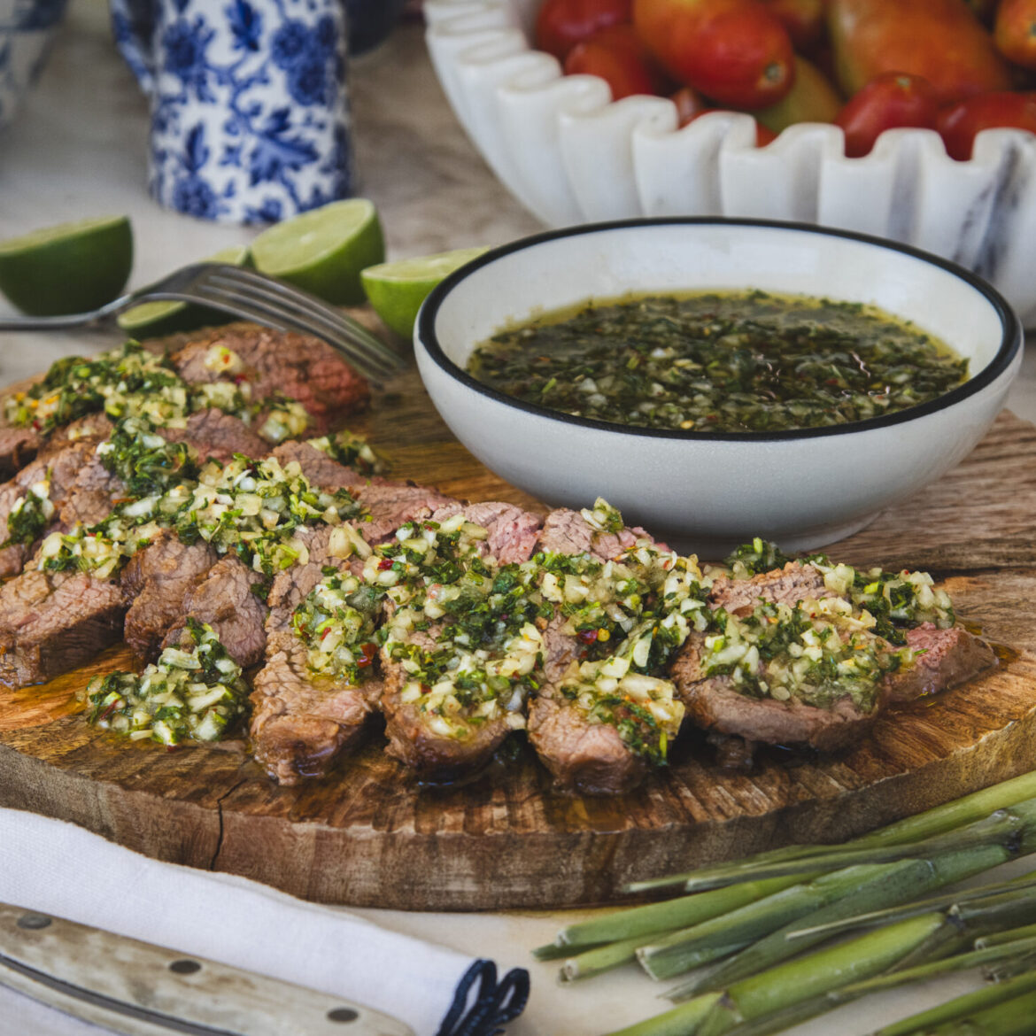 Tri tip with Chimichurri Sauce - Cindy Lam Cuisine
