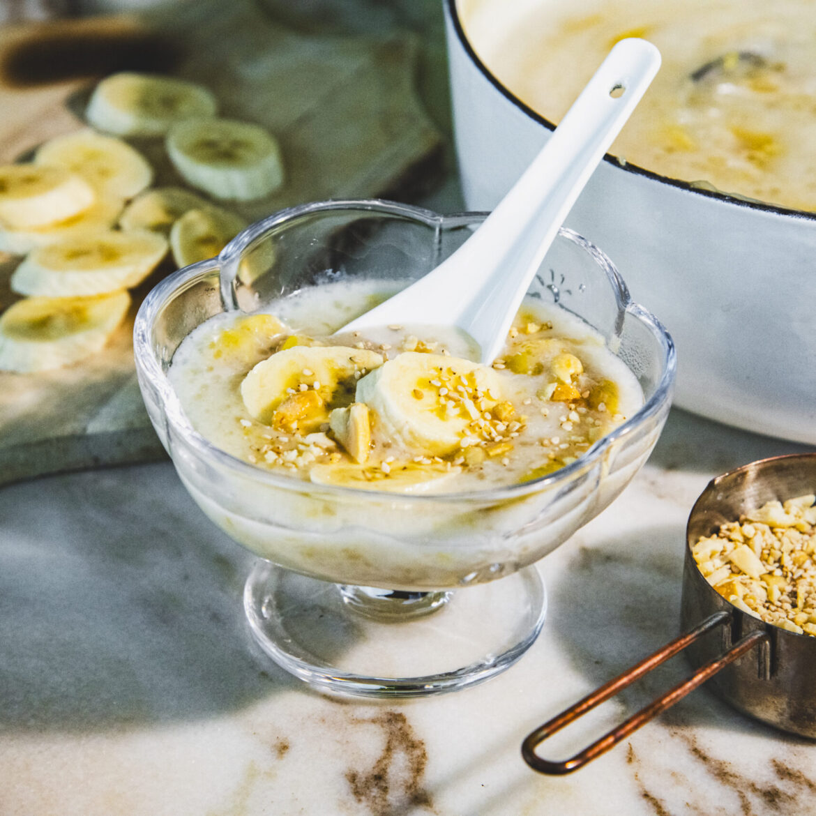 Vietnamese Banana Tapioca Pudding - Che Chuoi - Cindy Lam Cuisine