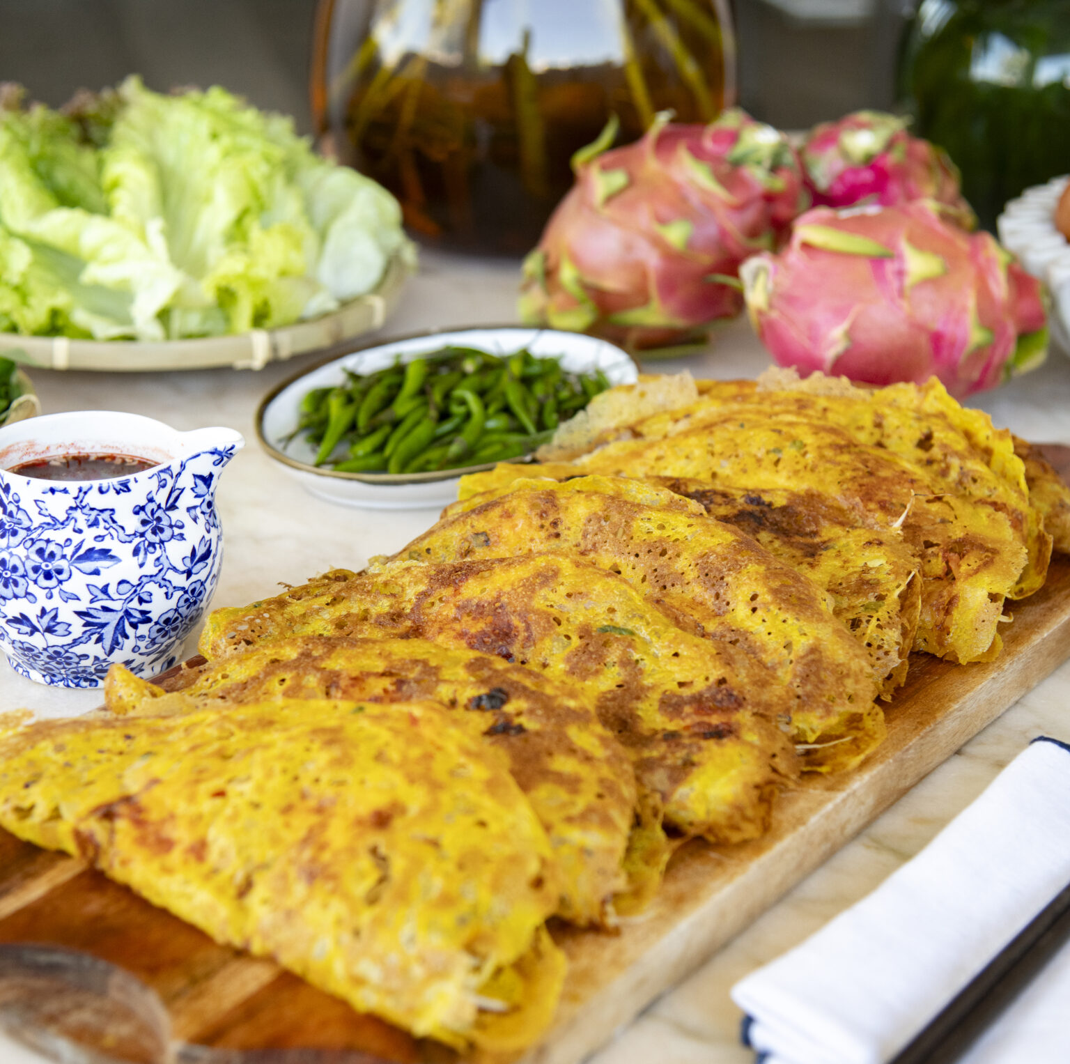 Vegan Vietnamese Crepes - Banh Xeo Chay - Cindy Lam Cuisine